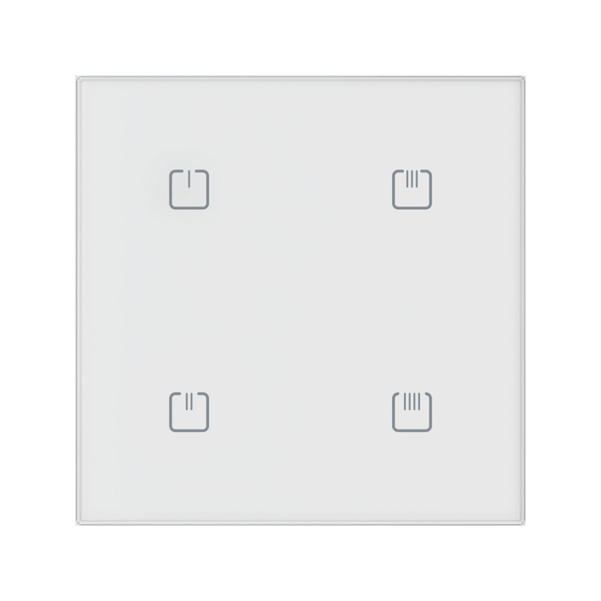 Rfgb 40w Glass Touch Controller 4 Buttons White Sharp Inels Wireless
